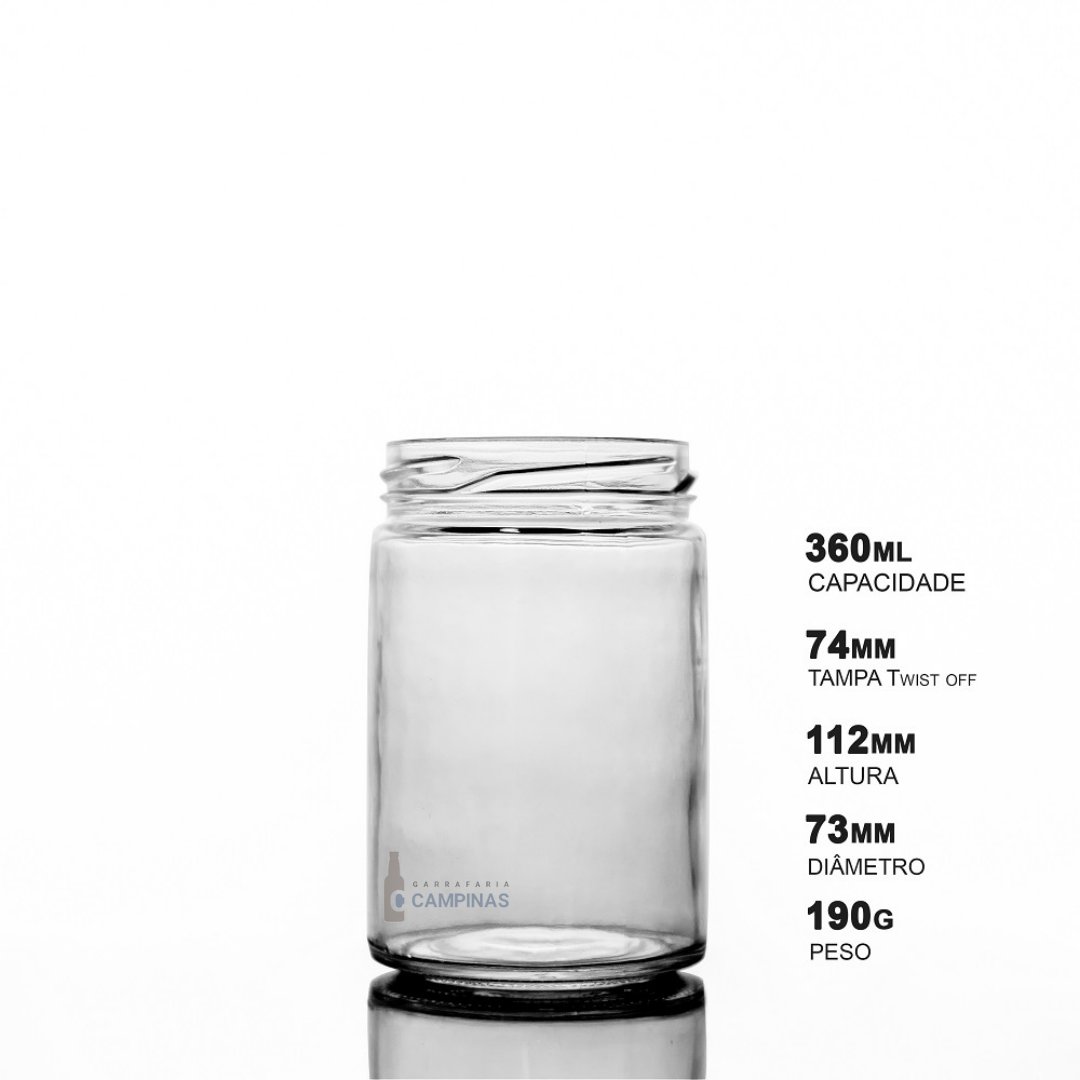 Garrafaria Campinas - cod: andino360 - POTE ANDINO 360ML - CAIXA COM 24 UNIDADES